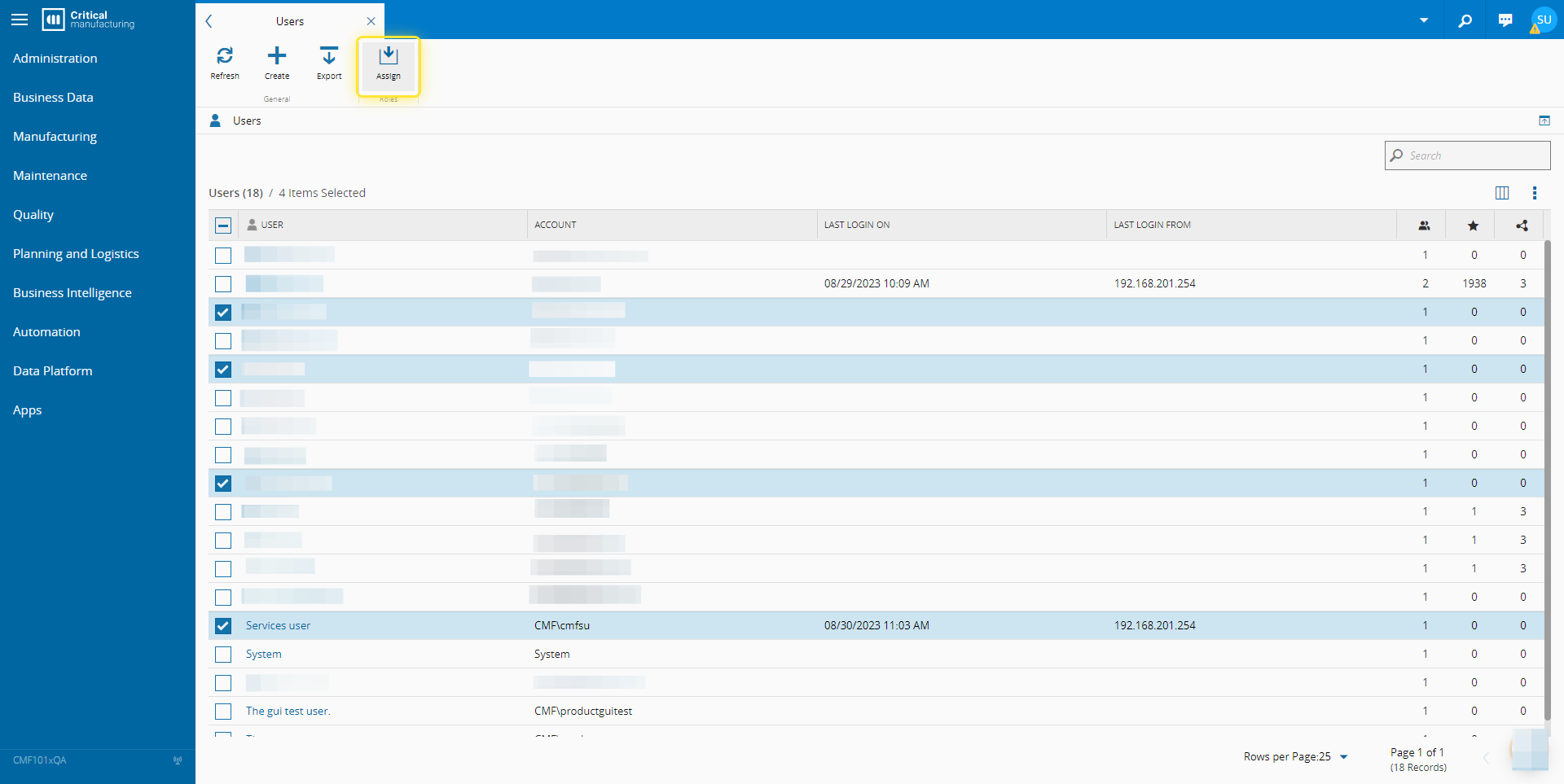 How to: Assign Roles to a User - Critical Manufacturing Documentation ...