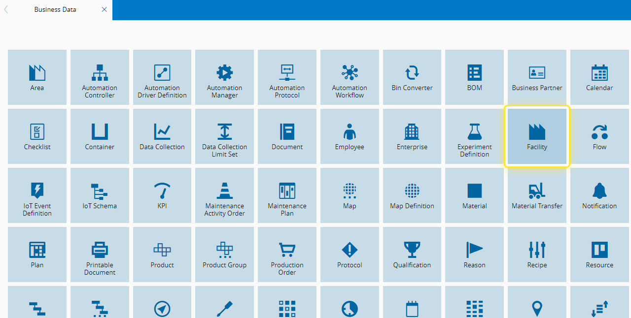 How to: Create a Facility - Critical Manufacturing Documentation Portal