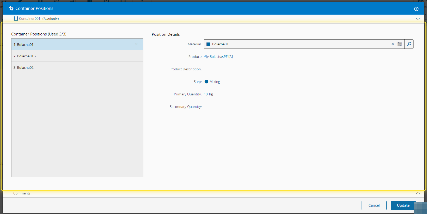 How to: Manage Container Positions - Critical Manufacturing ...