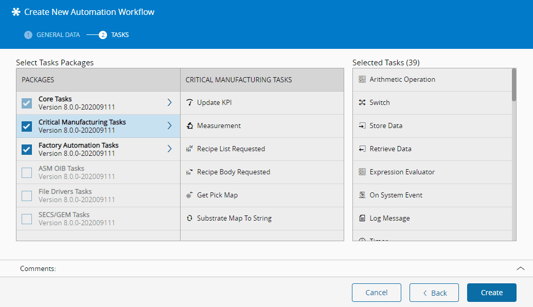 Create - Critical Manufacturing Documentation Portal